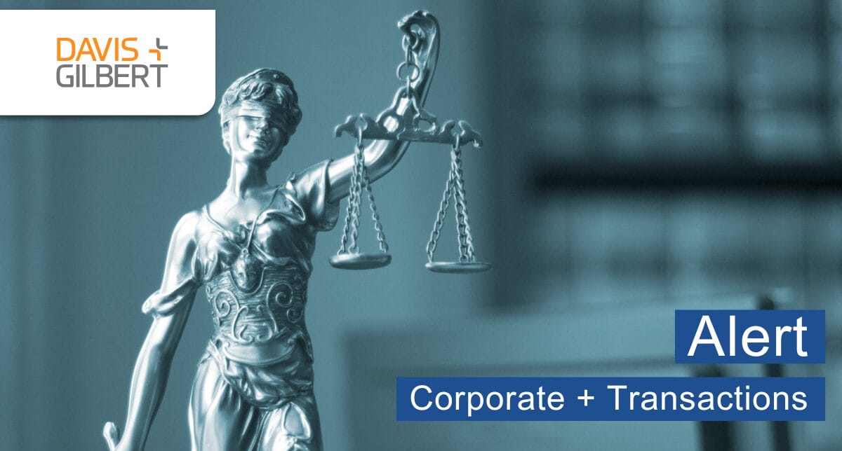 CTA Reporting Requirements Back in Effect - Davis+Gilbert LLP